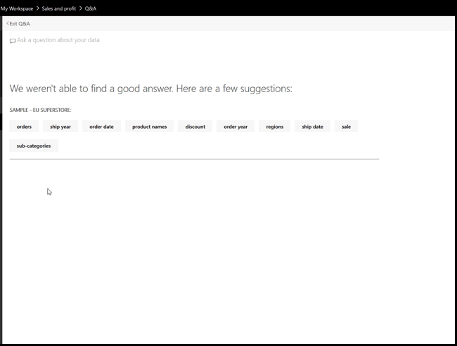 Q&A in Power BI - synvert